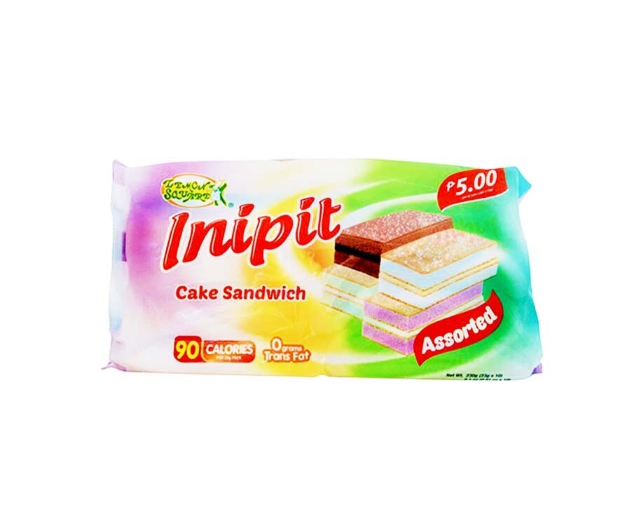 Lemon Square Inipit Assorted Cake Sandwich (10 Packs x 23g) 230g