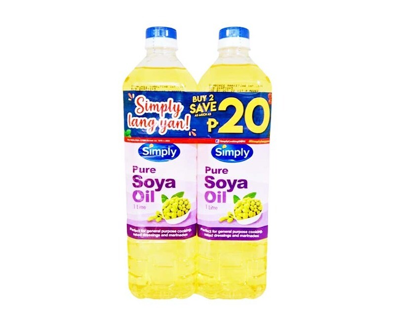 Simply Pure Soya Oil (2 Packs x 1L)