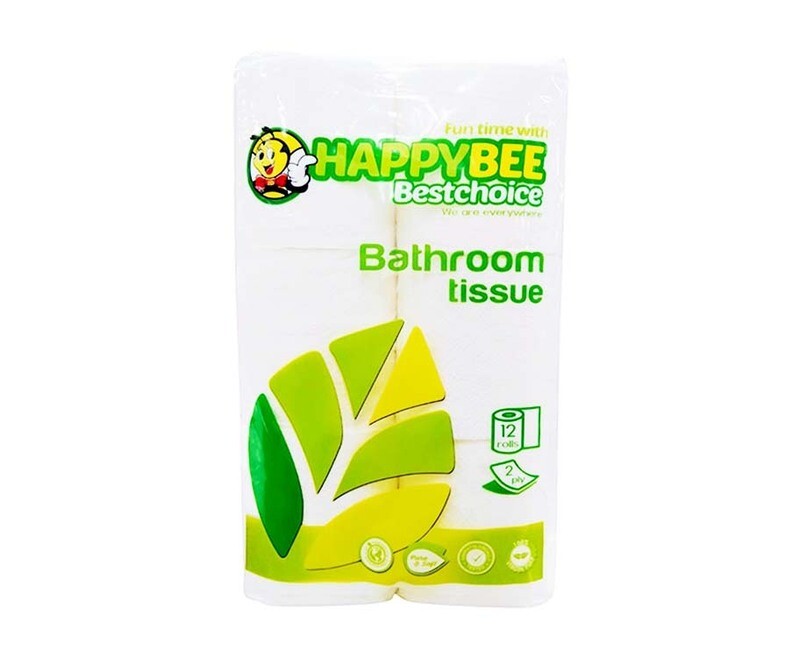 HappyBee Best Choice Bathroom Tissue 2-Ply 200 Sheets 12 Rolls