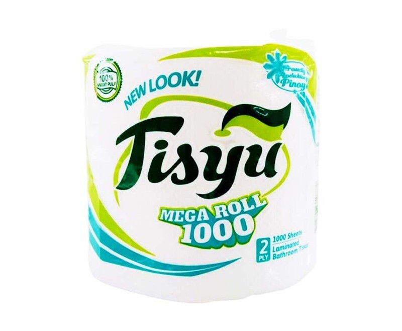 Tisyu Mega Roll Laminated Bathroom Tissue 2-Ply 1000 Sheets