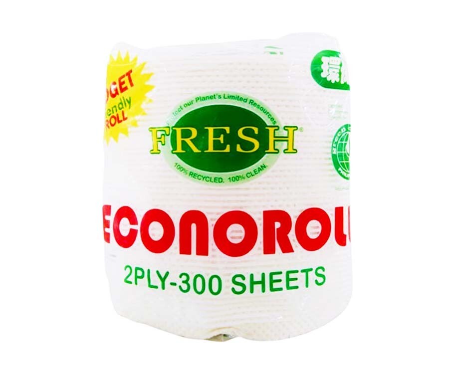 Fresh Econo Roll Budget Friendly Roll Solo 2-Ply 300 Sheets