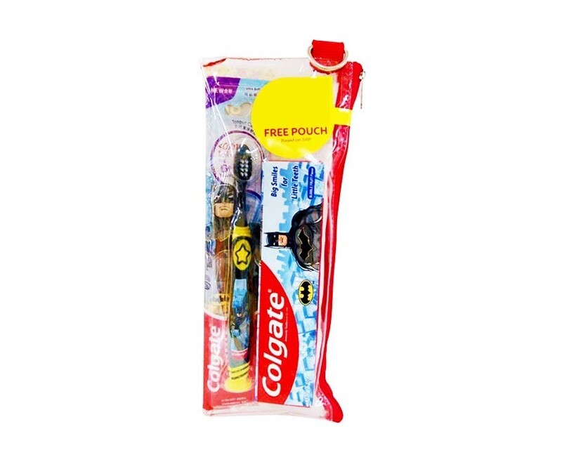 Colgate Batman Toothbrush + Toothpaste 40g Cleaning Pouch for Kids