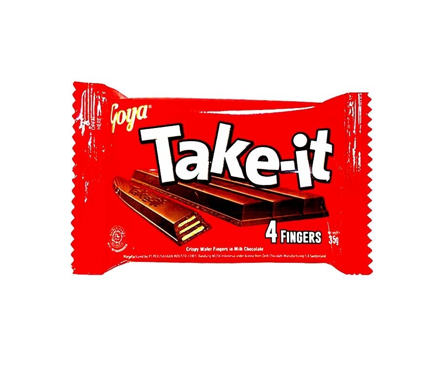 Goya Take-it Crispy Wafer in Milk Chocolate 4 Fingers 35g