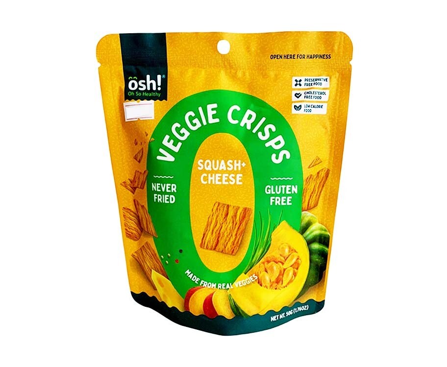 Osh! Oh So Healthy Veggies Crisps Squash Cheese 50g