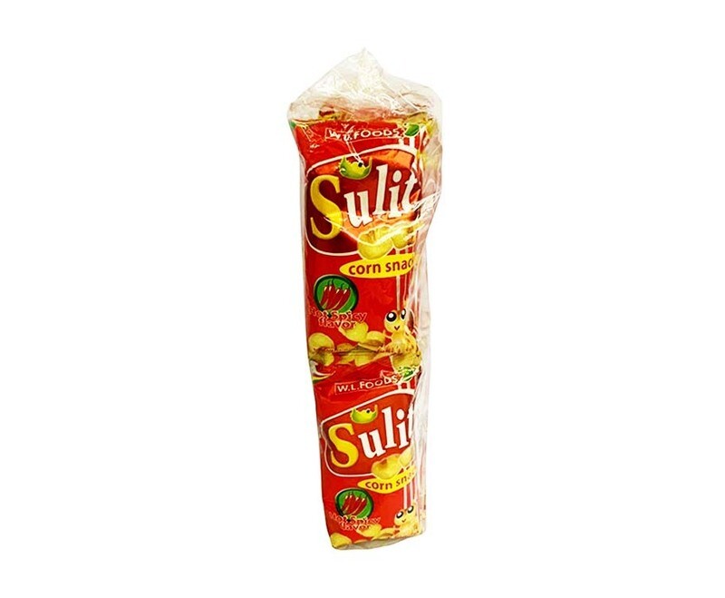 W.L. Foods Sulit Corn Snack Hot Spicy Flavor (10 Packs x 25g)