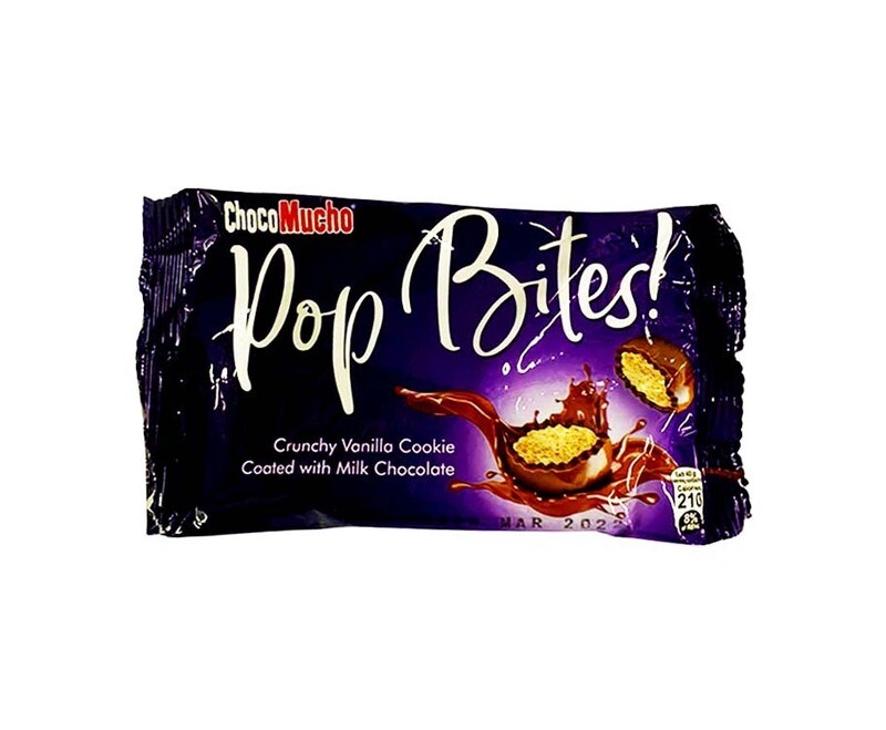 Choco Mucho Pop Bites Crunchy Vanilla Cookie Coated with Milk Chocolate 40g