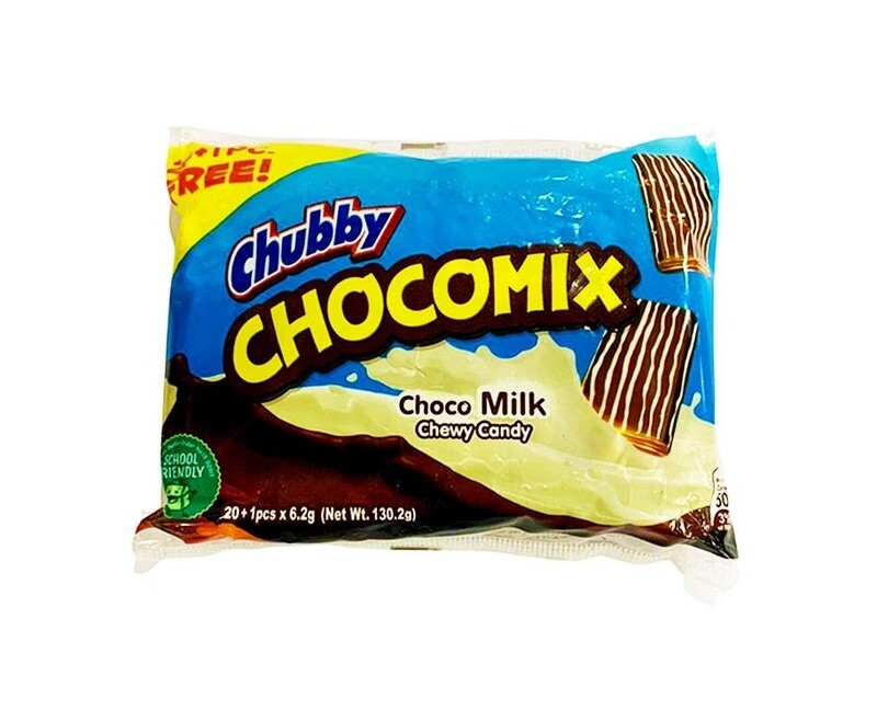 Chubby Chocomix Choco Milk Chewy Candy (20+1 Pieces x 6.2g) 130.2g