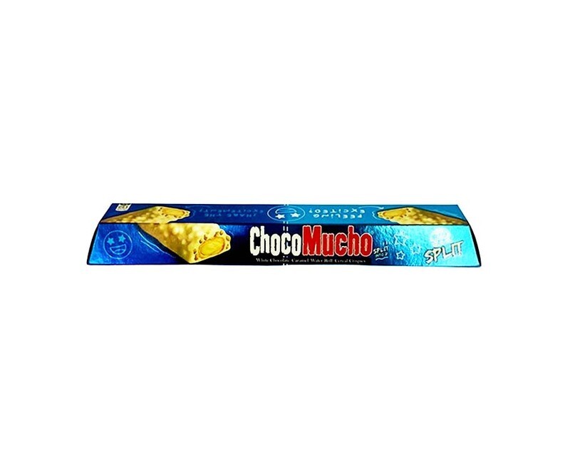 Choco Mucho White Chocolate Caramel Wafer Roll Cereal Crispies Big Bar 125g