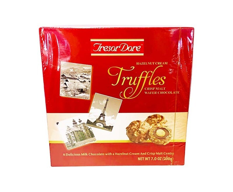 Tresor Dore Truffles Hazelnut Cream Crisp Malt Wafer Chocolate 200g