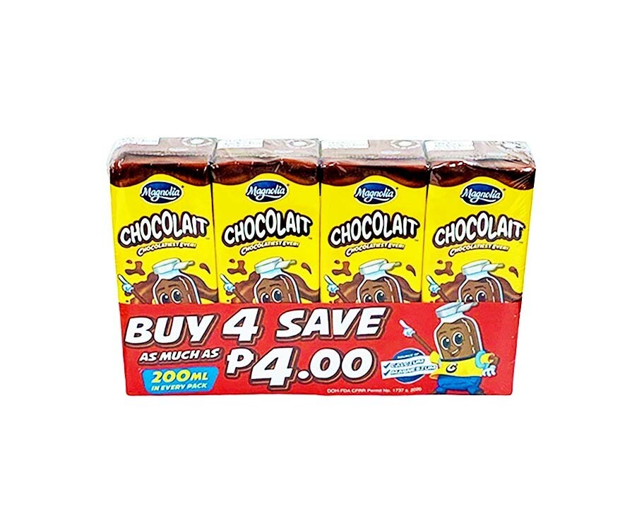 Magnolia Chocolait Chocolate Milk Drink (4 Packs x 200mL)
