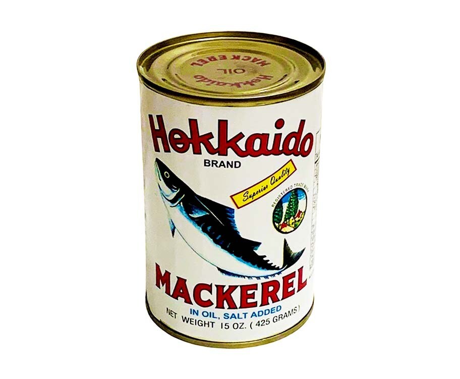 Hokkaido Mackerel in Oil, Salt Added 15oz (425g)