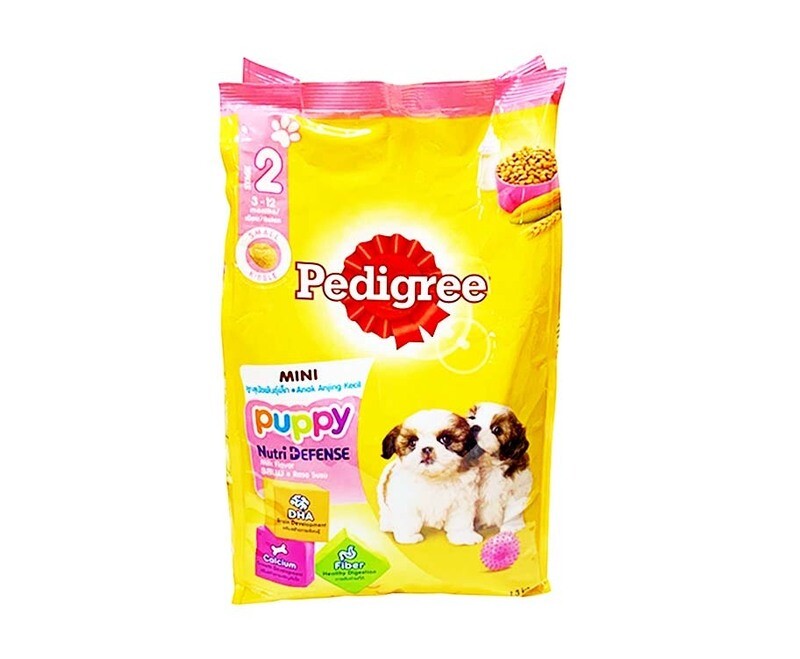 Pedigree Mini Puppy Stage 2 3-12 Months Nutri Defense Milk Flavor 1.3kg