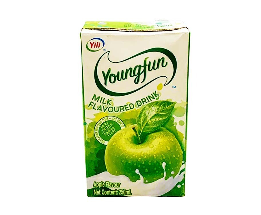 Yili Youngfun Milk Flavoured Drink Apple Flavour 250mL