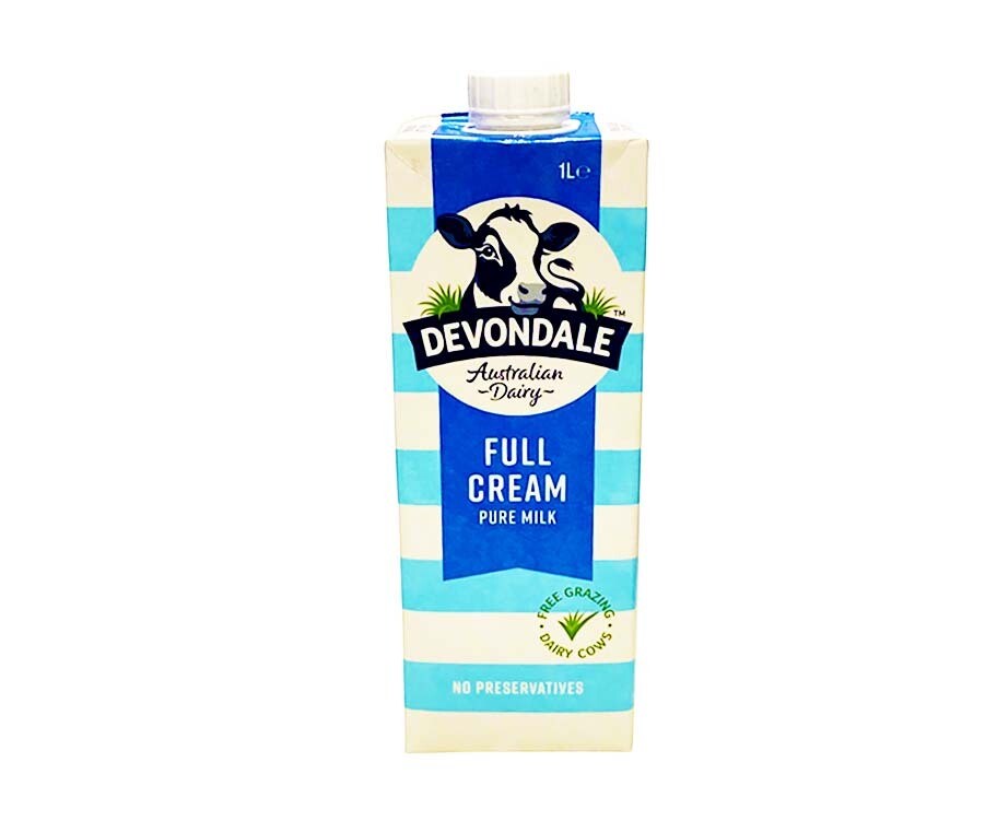 Devondale Australian Dairy Full Cream Pure Milk 1L