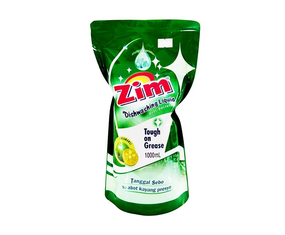 Zim Dishwashing Liquid Anti-Bacterial Calamansi 1L