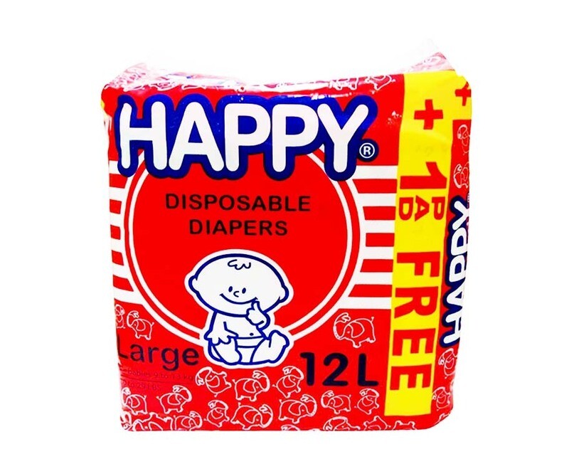 Happy Disposable Diapers Large 9-13kg 13 Pads