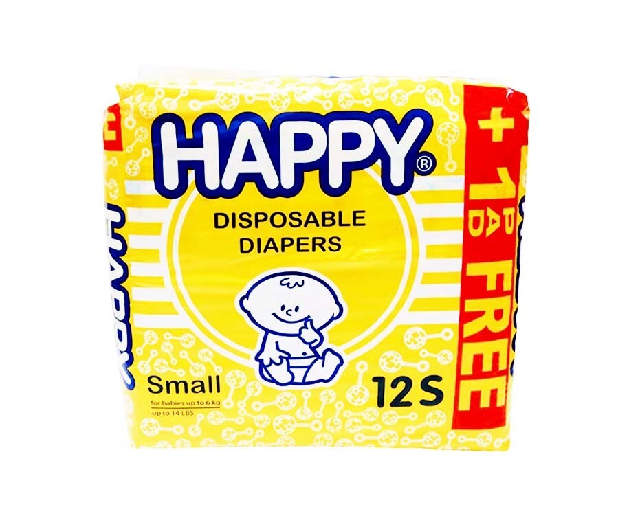 Happy Disposable Diapers Small up to 6kg 13 Pads
