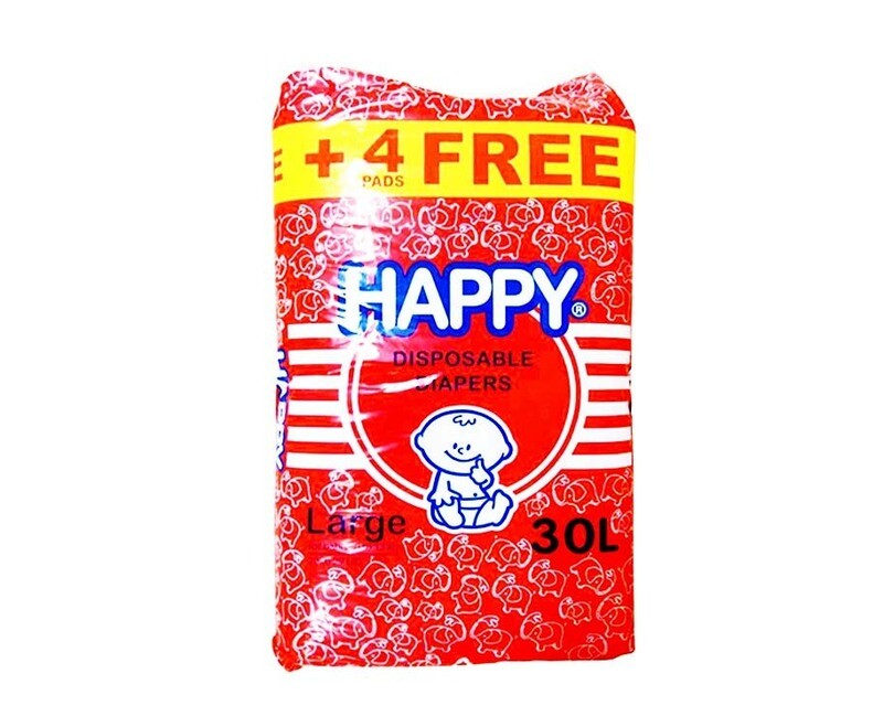 Happy Disposable Diapers Large 9-13kg 34 Pads