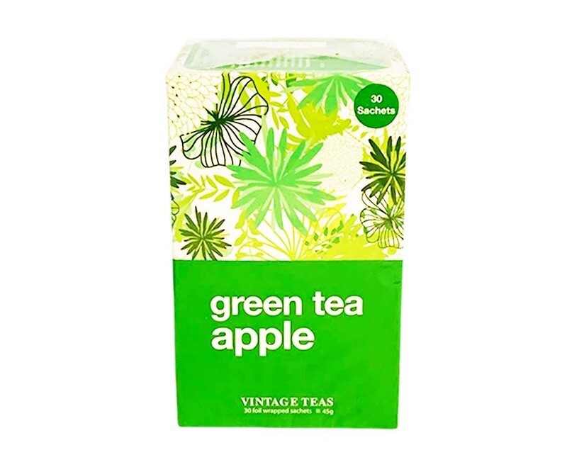 Vintage Teas Green Tea Apple 30 Foil Wrapped Sachets 45g