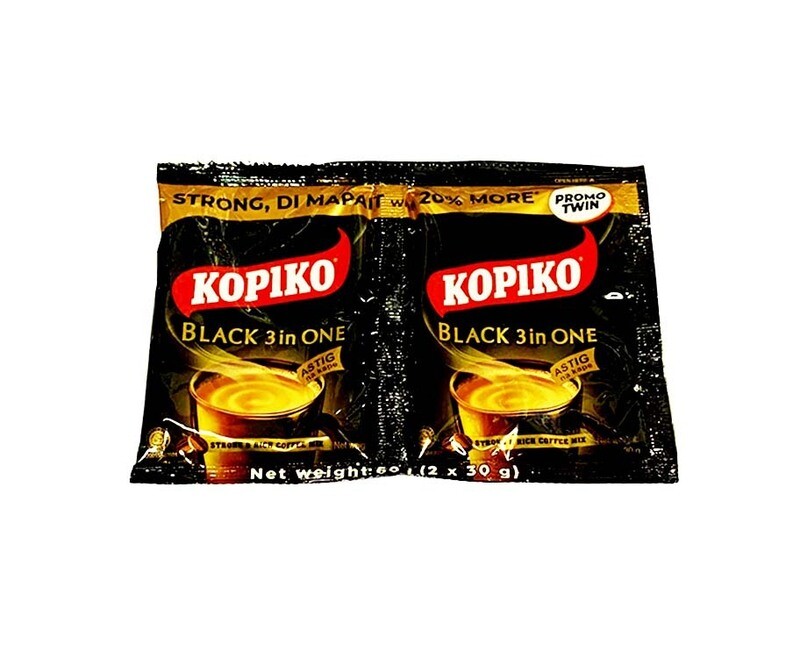 Kopiko Black 3-in-One Strong & Rich Coffee Mix Promo Twin (2 Packs x 30g)