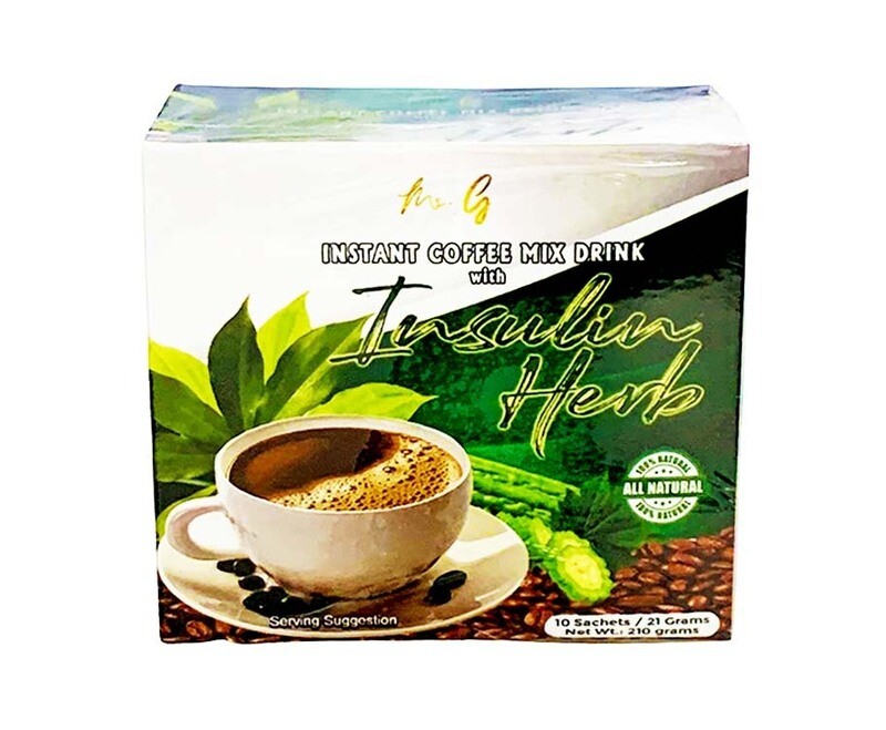 Ms. G Instant Coffee Mix Drink with Insulin Herb (10 Sachets x 21g) 210g