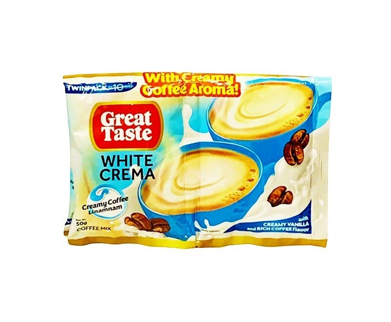 Great Taste White Crema with Creamy Vanilla and Rich Coffee Flavor ...