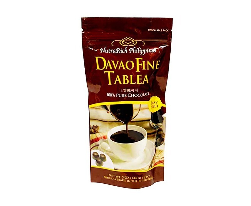 NutraRich Philippines Davao Fine Tablea 100% Pure Chocolate Resealable ...