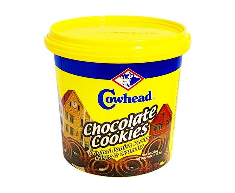 Cowhead Chocolate Cookies Original Danish Crispy & Crunchy (20 Sachets ...