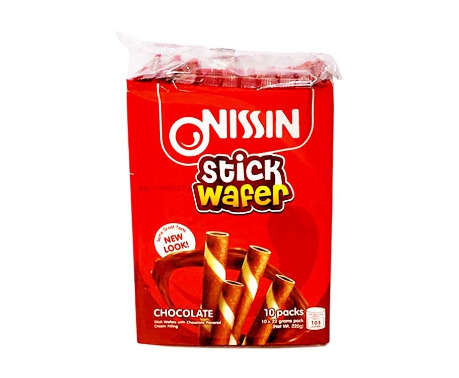 Nissin Stick Wafer Chocolate (10 Packs x 22g) 220g