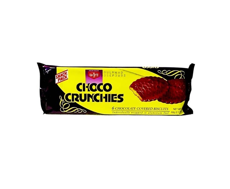 Fibisco Choco Crunchies 6 Chocolate Covered Biscuits 2.11oz (60g)