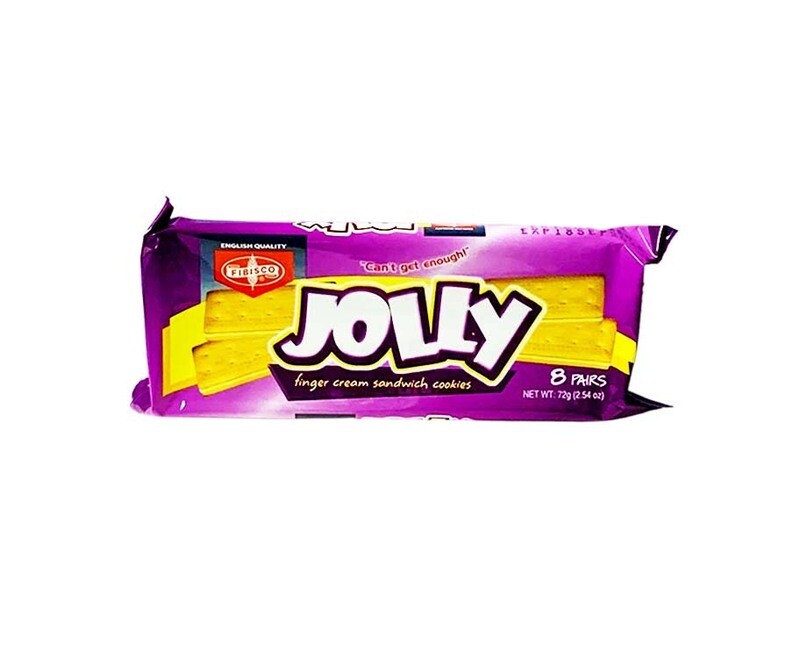 Fibisco Jolly Finger Cream Sandwich Cookies 8 Pairs 2.54oz (72g)