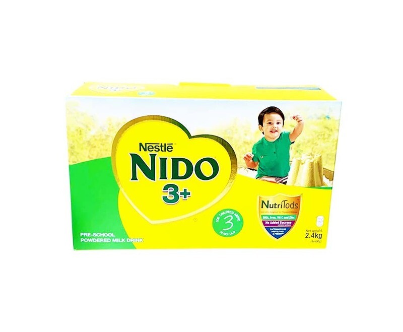 Nestlé Nido 3+ Pre-School Powdered Milk Drink (4 Packs x 600g) 2.4kg