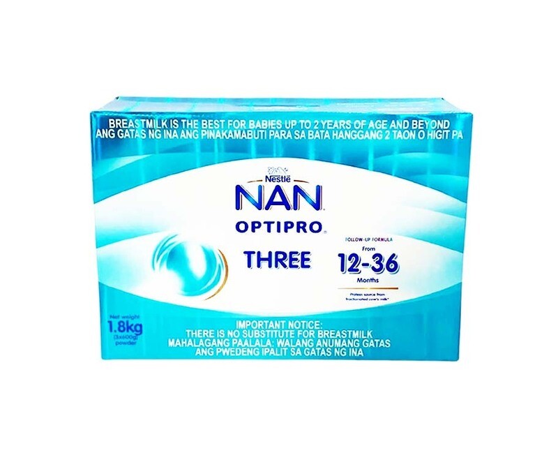 Nestlé NAN OptiPro Three Follow-Up Formula From 12-36 Months Powdered ...