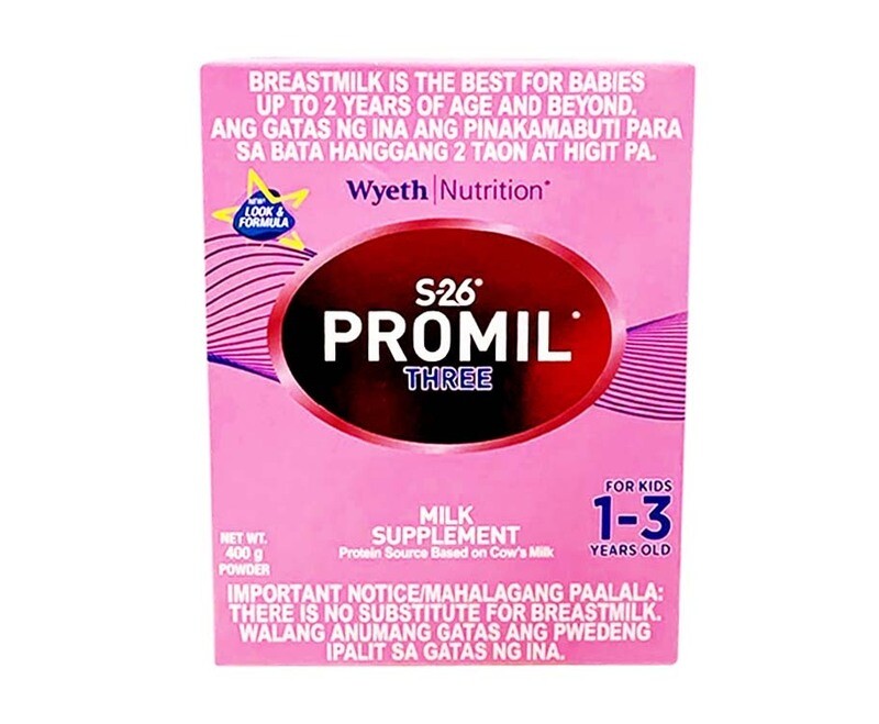 Wyeth Nutrition S-26 Promil Three Milk Supplement For Kids 1-3 Years ...