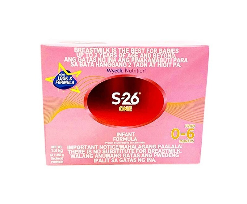 Wyeth Nutrition S-26 One Infant Formula From 0-6 Months (4 Packs x 450g ...