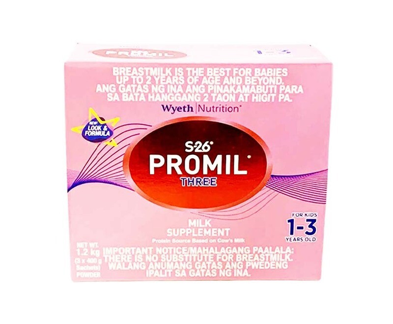 Wyeth Nutrition S-26 Promil Three Milk Supplement For Kids 1-3 Years ...