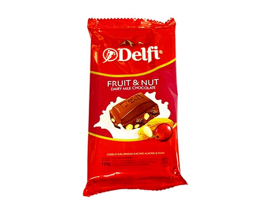 Delfi Fruit & Nut Dairy Milk Chocolate 155g