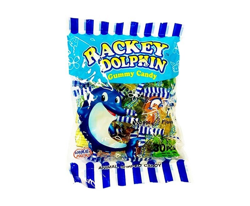 Rackey Dolphin Gummy Candy Animal Shaped Candy Orange Flavor Value Pack ...