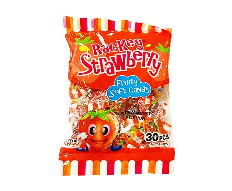 Rackey Strawberry Fruity Soft Candy Strawberry Flavor Value Pack 30 ...