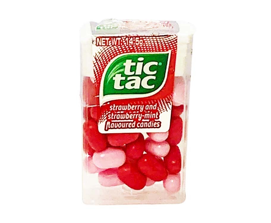 Tic Tac Strawberry and Strawberry Mint Flavoured Candies 14.5g