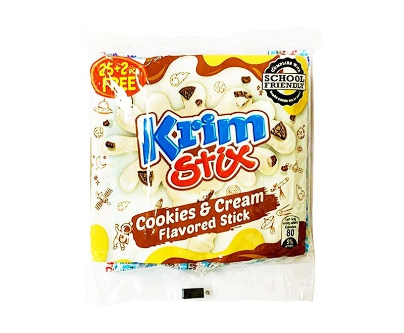 Krim Stix Cookies & Cream Flavored Stick (25+2 Stick Packs x 4.8g) 129.6g