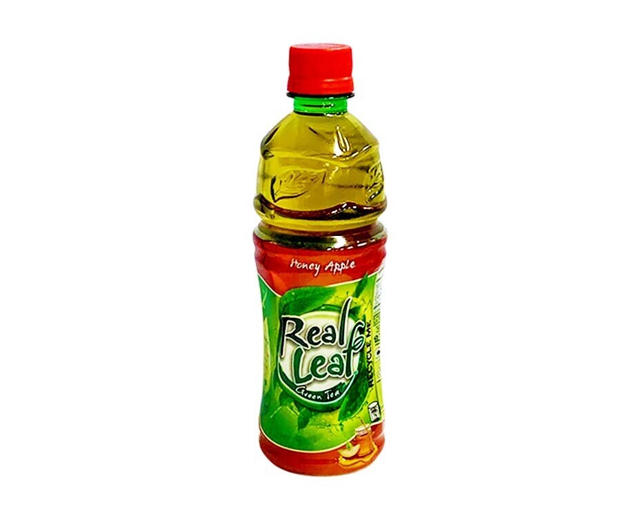 Real Leaf Green Tea Honey Apple 480mL