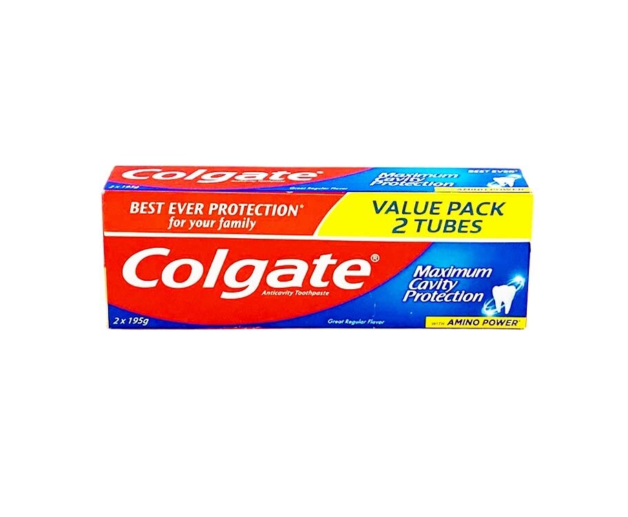 Colgate Anticavity Toothpaste Maximum Cavity Protection with Amino Power Great Regular Flavor ...