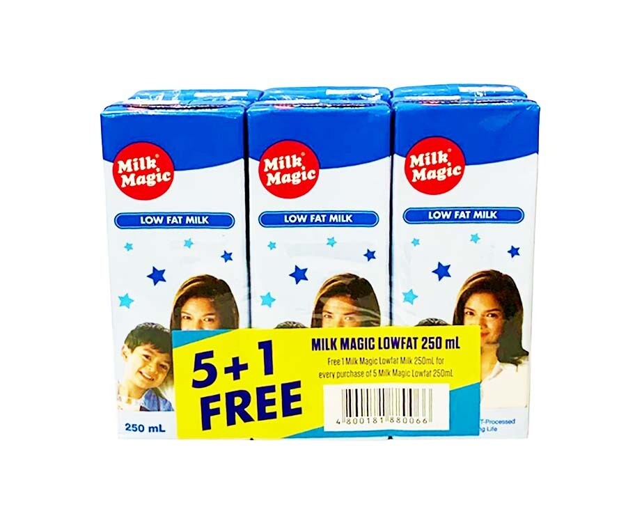 Milk Magic Low Fat Milk (5+1 Packs x 250mL)