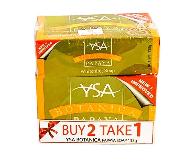 YSA Botanica Papaya Whitening Soap (2+1 Packs x 135g)