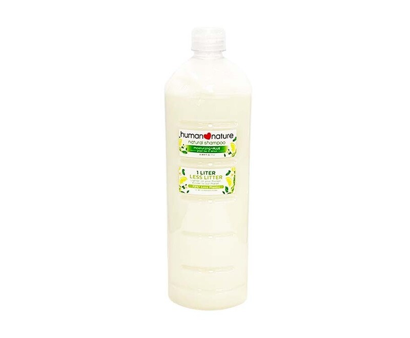 Human Nature Natural Shampoo Moisturizing +Plus Green Tea & Lemon 1L