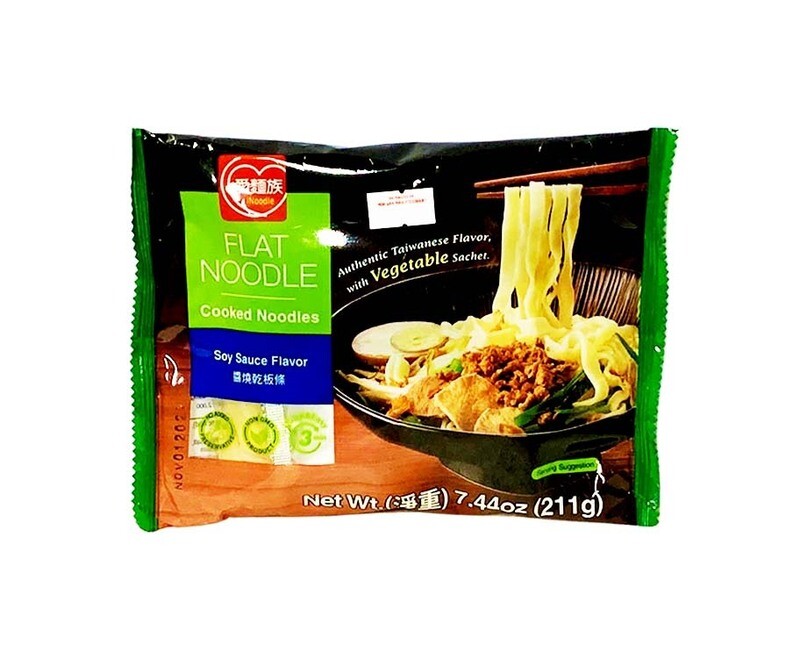 iNoodle Flat Noodle Cooked Noodles Soy Sauce Flavor 7.44oz (211g)