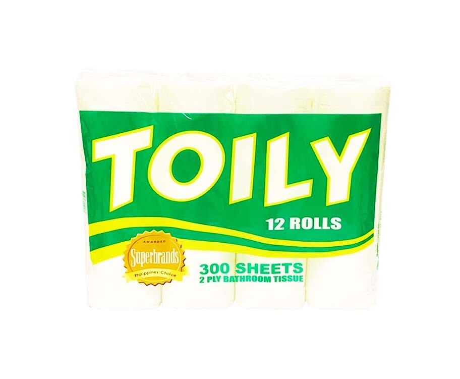 Toily Bathroom Tissue 2-Ply 300 Sheets 12 Rolls