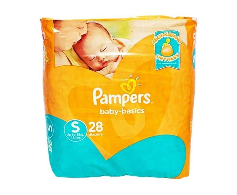 Pampers Baby-Basics Small up to 8kg (18lbs) 28 Diapers
