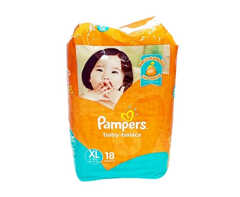 Pampers Baby-Basics XL 12-16kg (28-35lbs) 18 Diapers